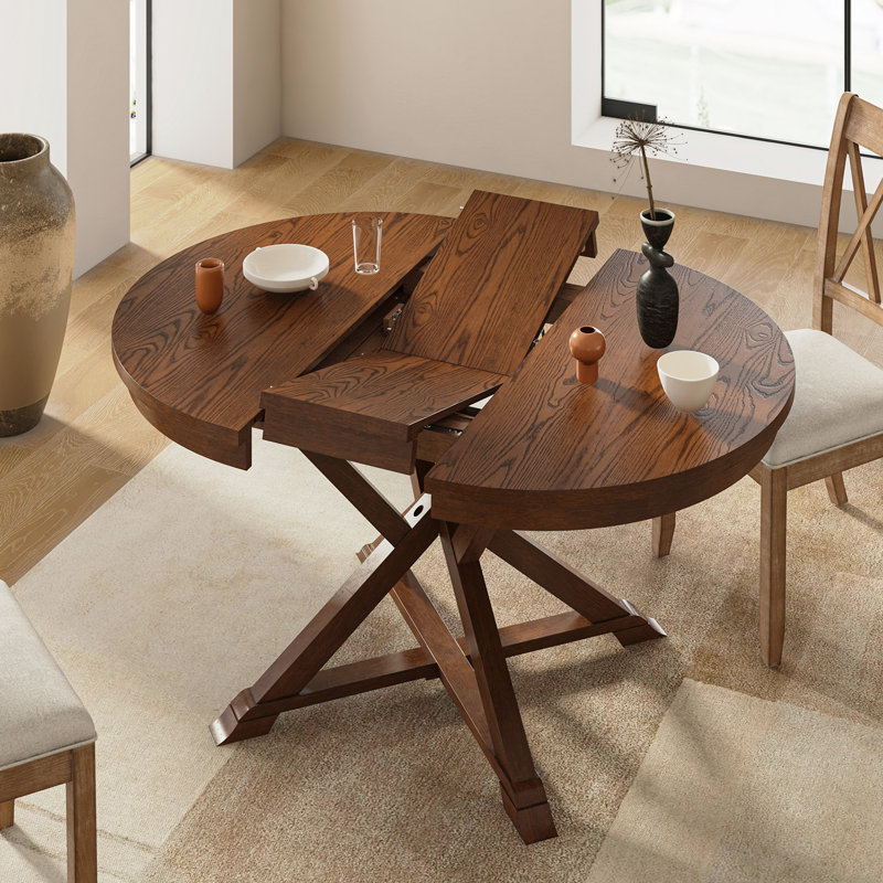 Red Barrel Studio® Suheyla Transitional Extendable Dining Table With ...