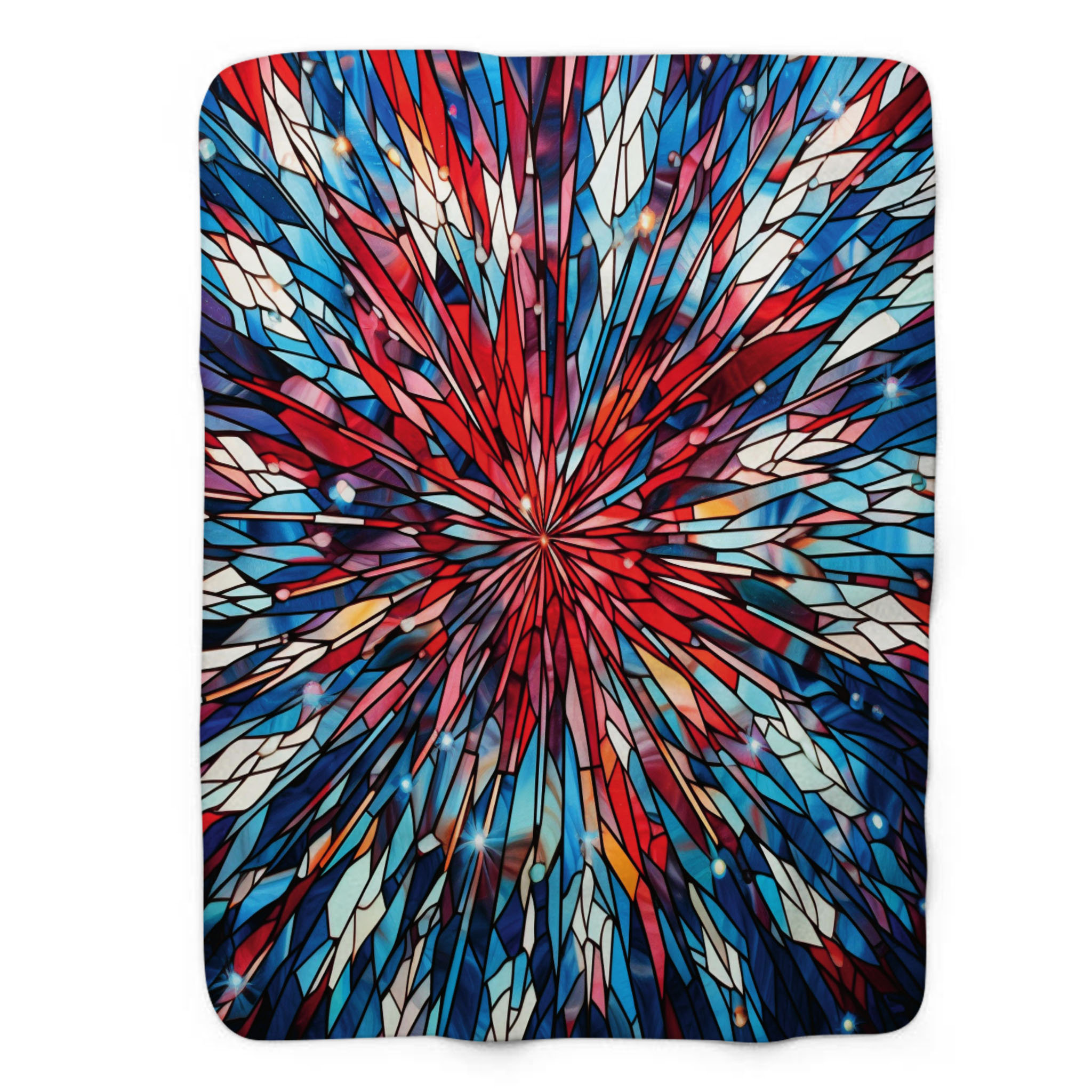 MentionedYou Red, White, Blue Designs - 1 Piece Premium Sherpa Blanket ...