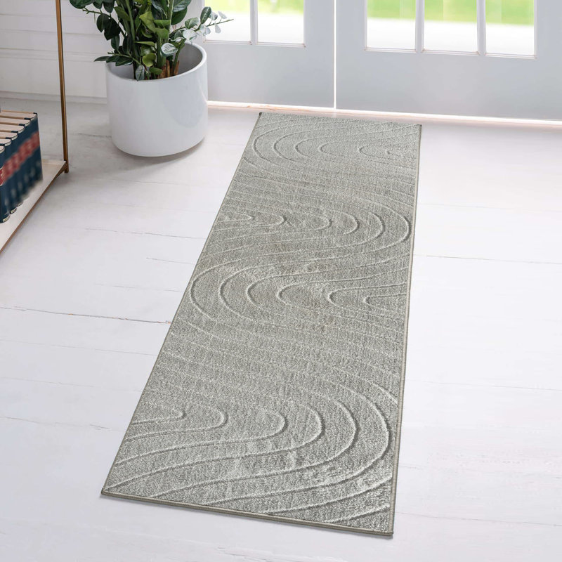 Orren Ellis Modern Geometric Wave Area Rug & Reviews | Wayfair