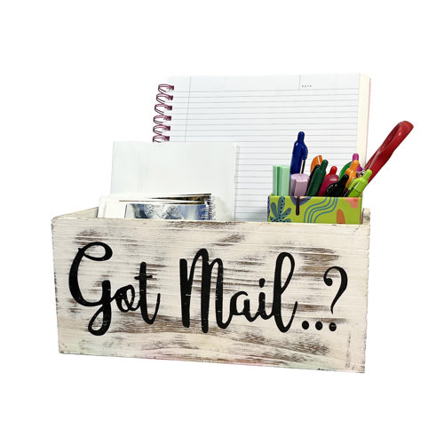 August Grove® Jaidon Got Mail Box, Farmhouse Mail Organizer, Office ...