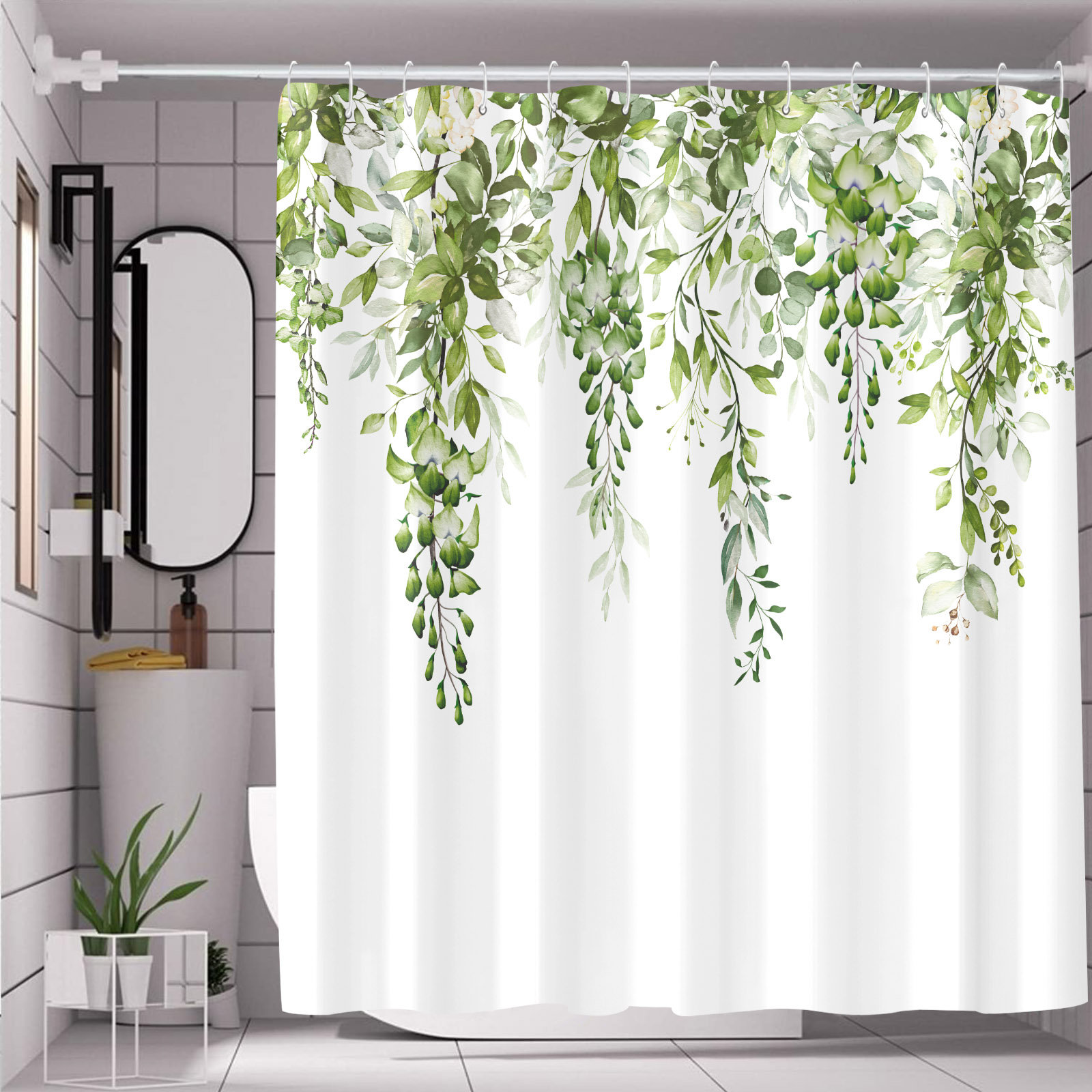 Winston Porter Standice Polyester Blend Floral Shower Curtain with ...