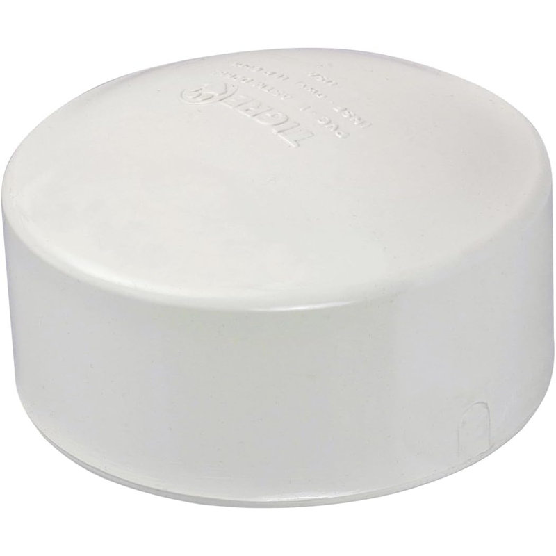 Supply Giant 1-1/2 in. White PVC DWV Cap, Hub Connection End Cap ...