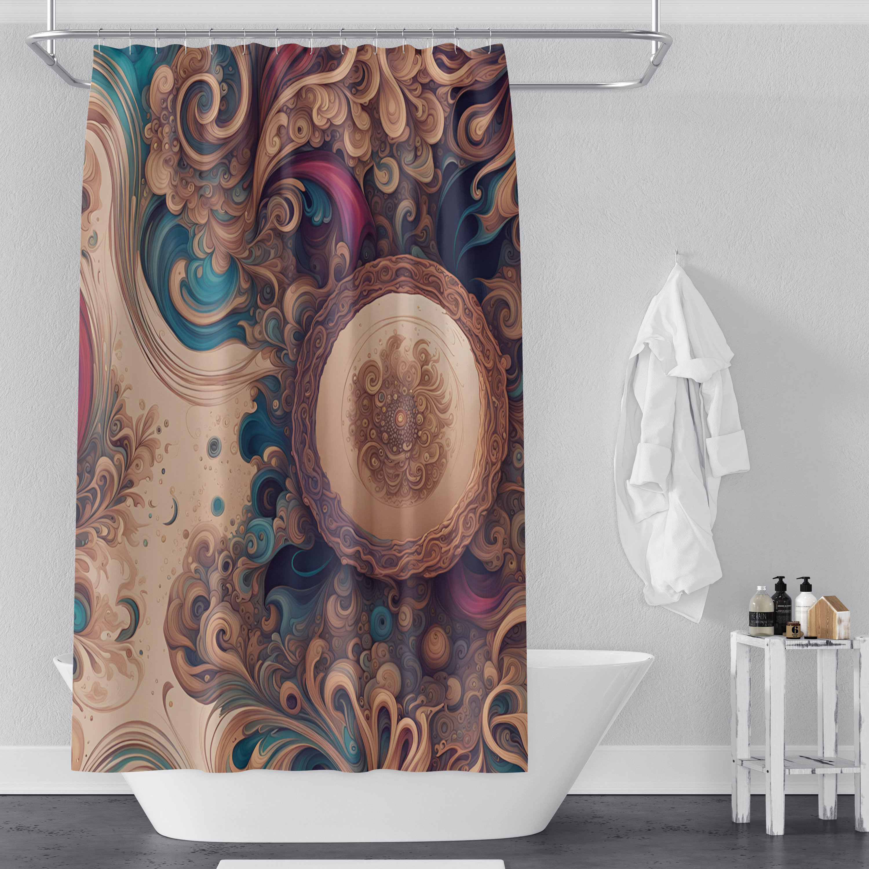East Urban Home Saveion Abstract Shower Curtain | Wayfair