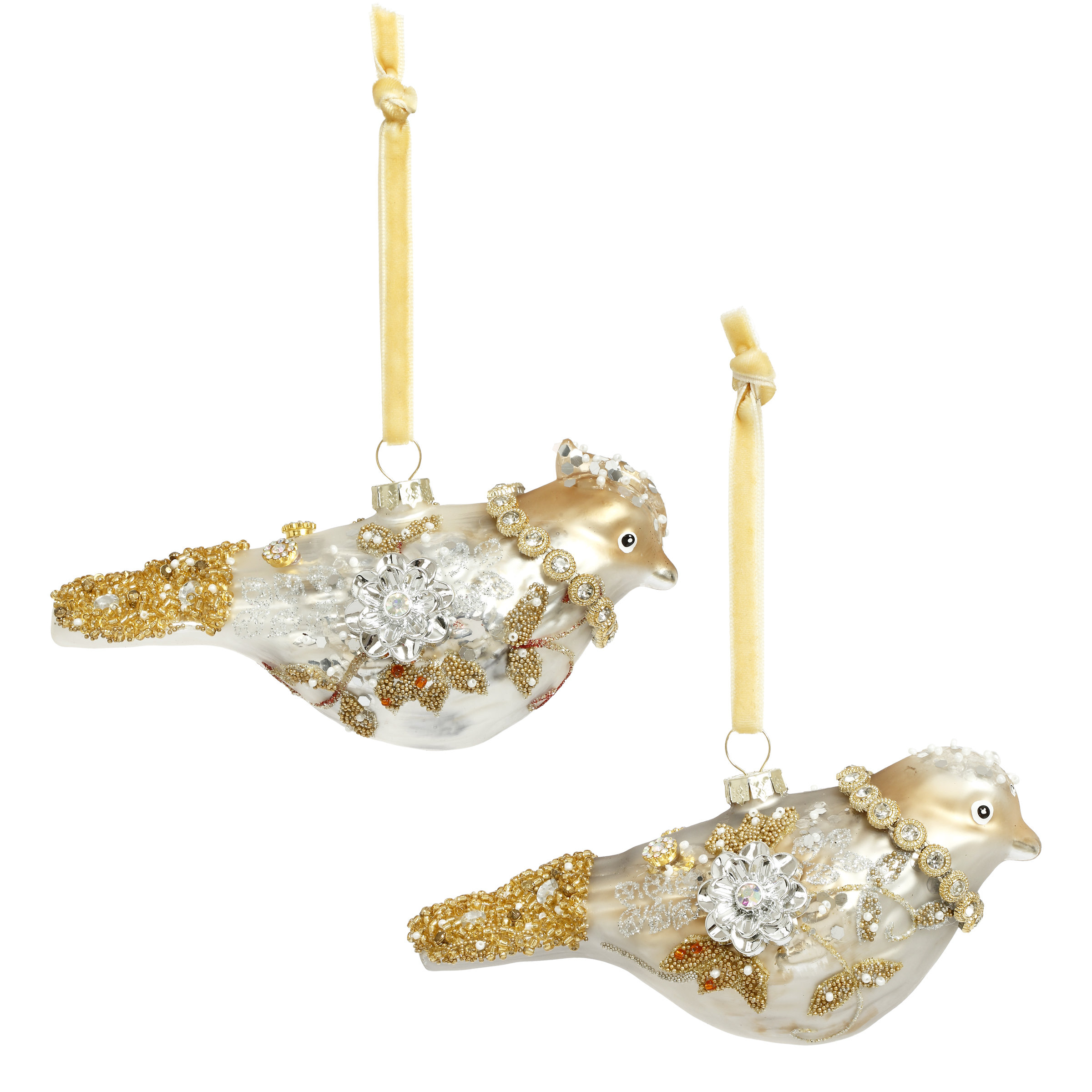 Mark Roberts Jewel Bird Ornaments - 5 Inches Set Of 6 | Wayfair