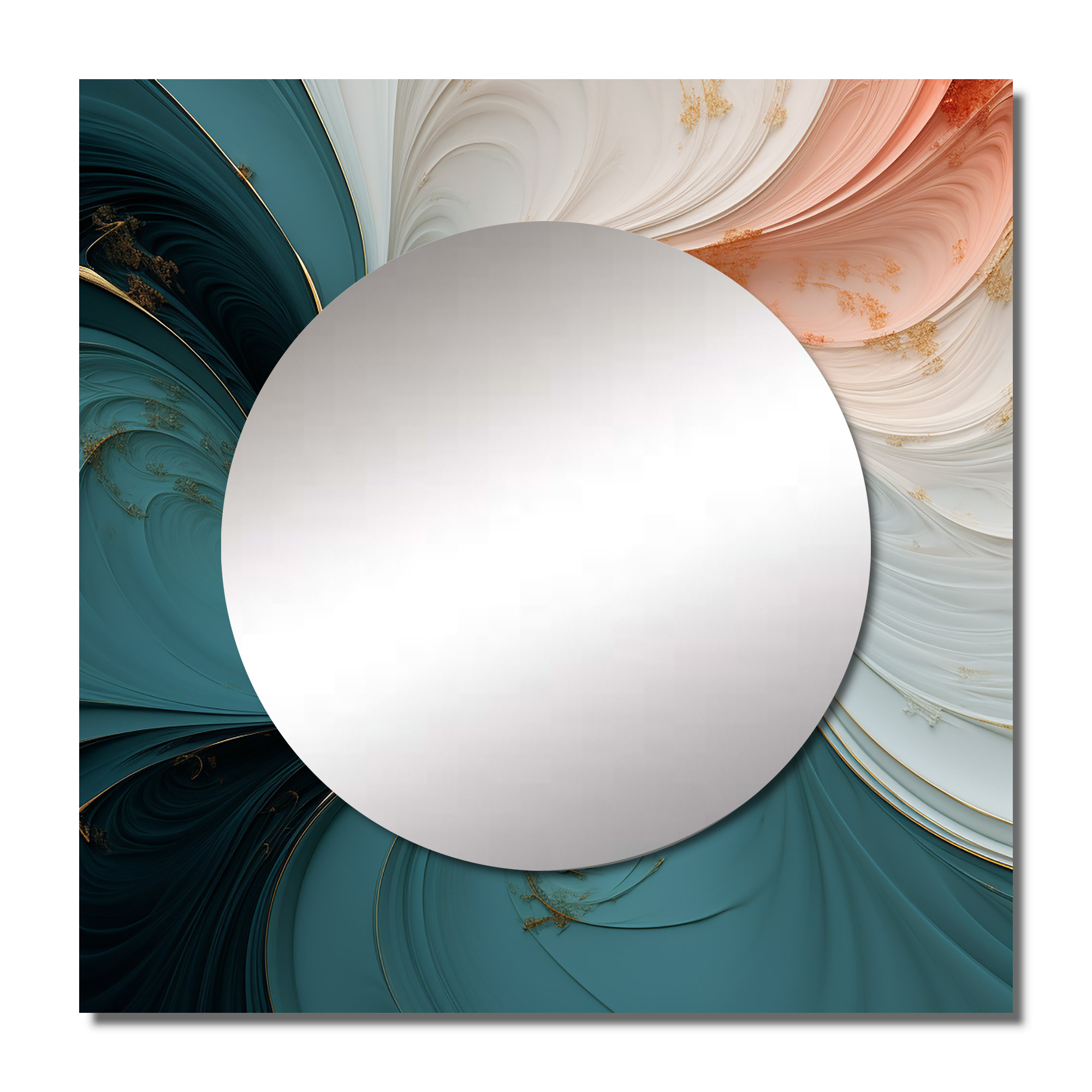 East Urban Home Bakeman - Abstract Spirals Square Living Room Wall ...