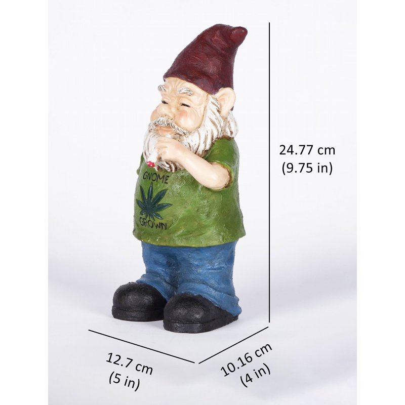 Hi-Line Gift Ltd. Smoking Gnome Garden Statue & Reviews | Wayfair