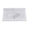 SOUEEUM 30" Engineered Stone Single Bathroom Vanity Top In Carrara ...