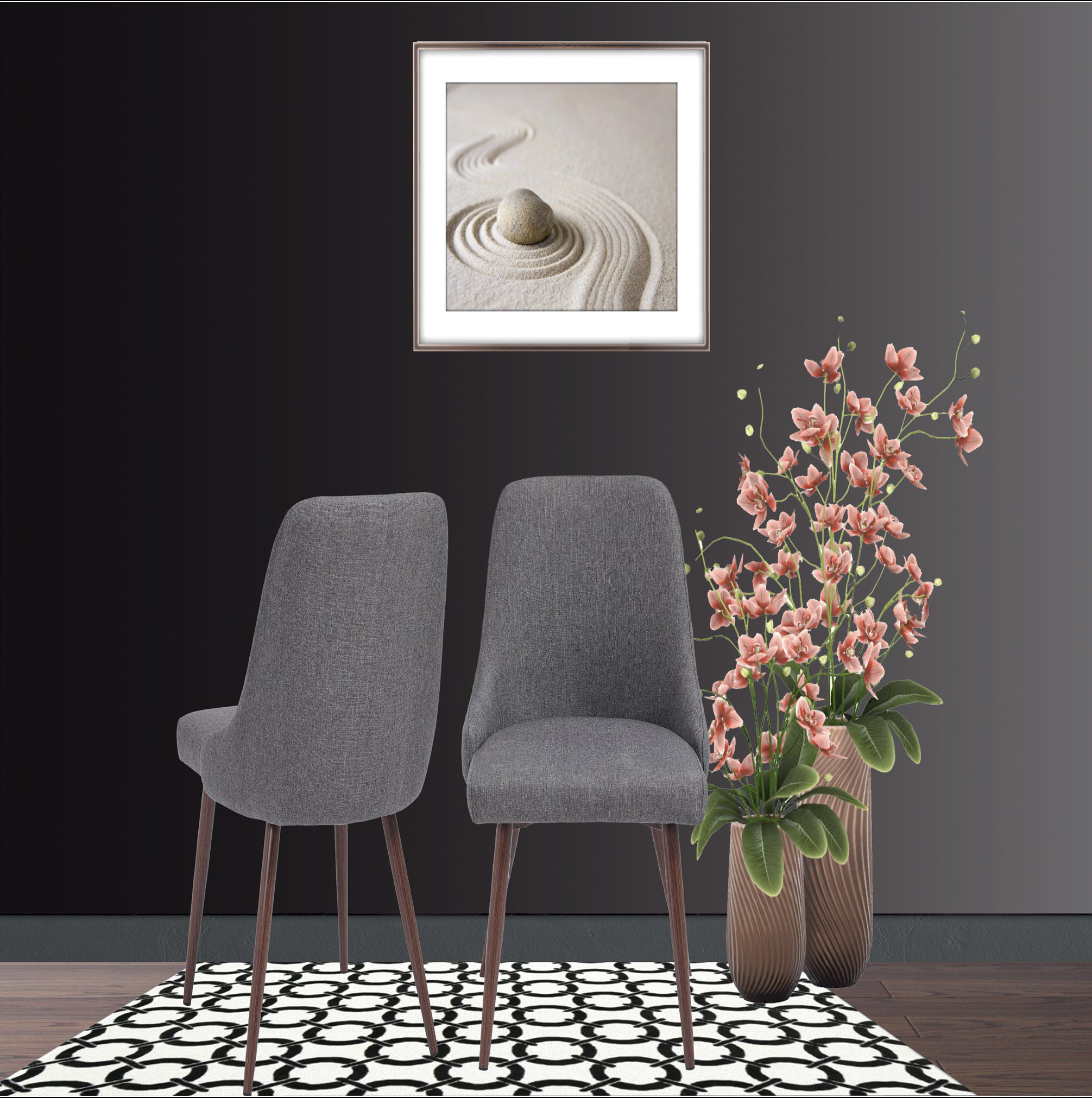Corrigan Studio Oslo Modern Upholstery Side Dining Chair Set of 2 ...