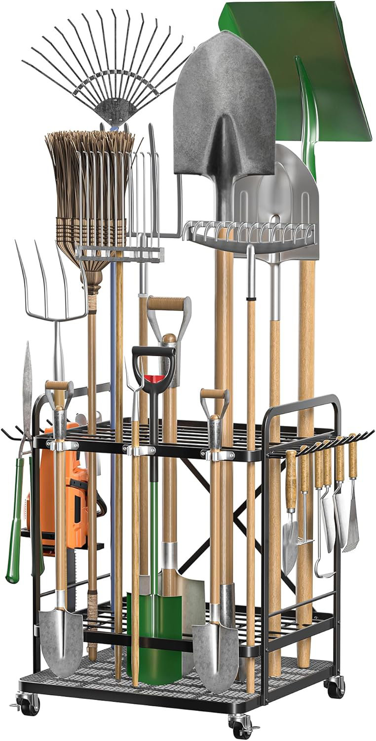 AGROTECH AVS Garden Tool Organizer Outdoor Garage and Shed Tool Storage ...