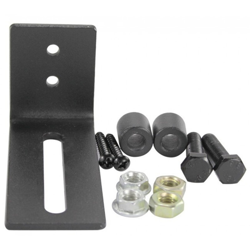 Vancleef Black Rustic Two Wheel Adjustable Wall Mount Floor Guide ...