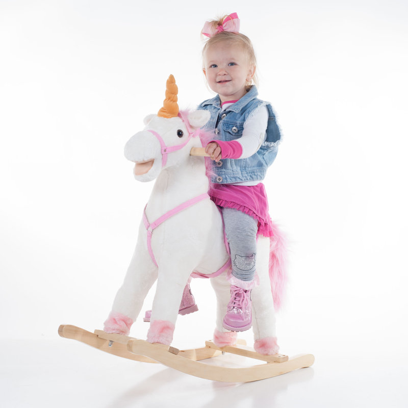 Happy Trails Unicorn Plush Rocking Horse & Reviews | Wayfair