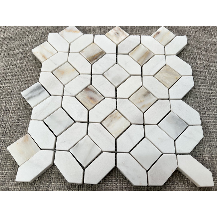 Tileville Eclipse Calacatta Gold Hexagon Marble Mosaic Tile - Wayfair ...