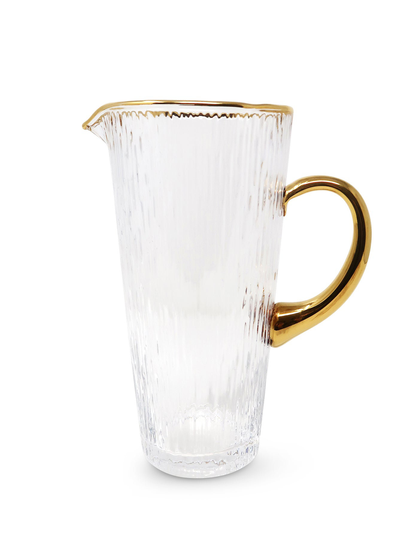 Mercer41 Clear Pitcher with Gold Handle and Rim | Wayfair