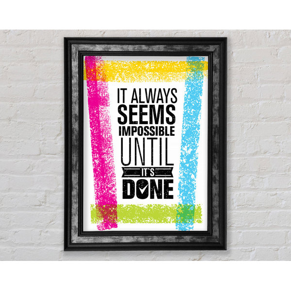 Bright Star It Always Seems Impossible 4 - Single Picture Frame Art ...