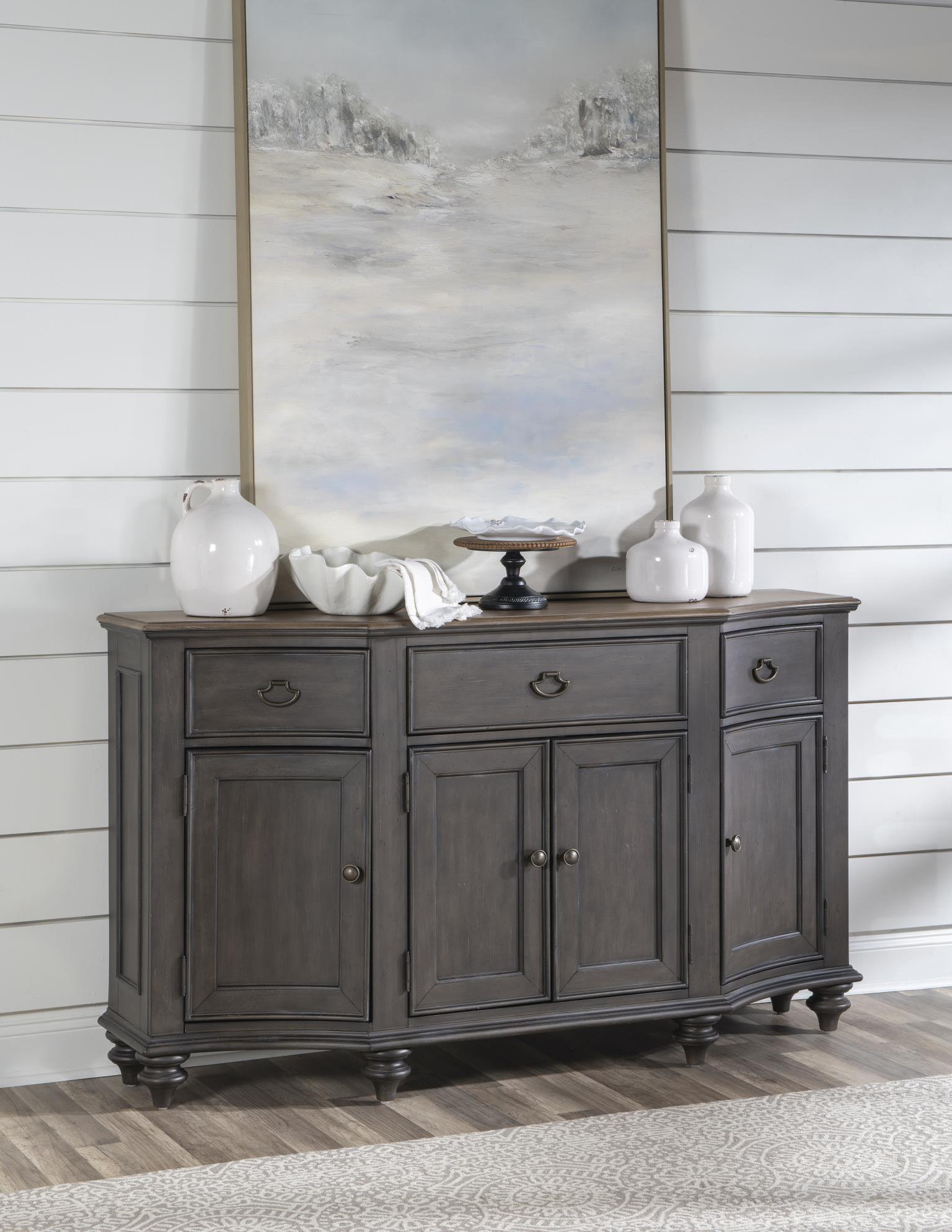 Legacy Classic Furniture Kingston Server, 3 Drawers, 4 Doors w. 1 Adj ...