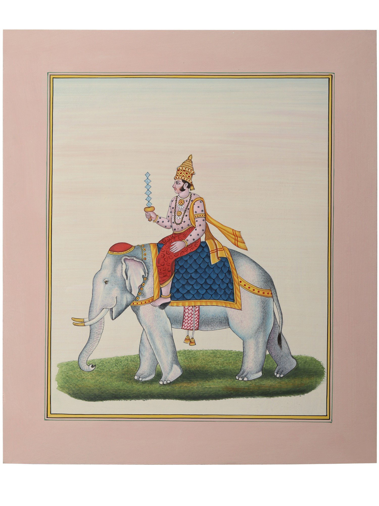 Exotic India Indra Riding Airavata Holding The Vajra | Miniature ...