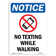 SignMission OSHA Notice - No Texting While Walking Sign With Symbol ...