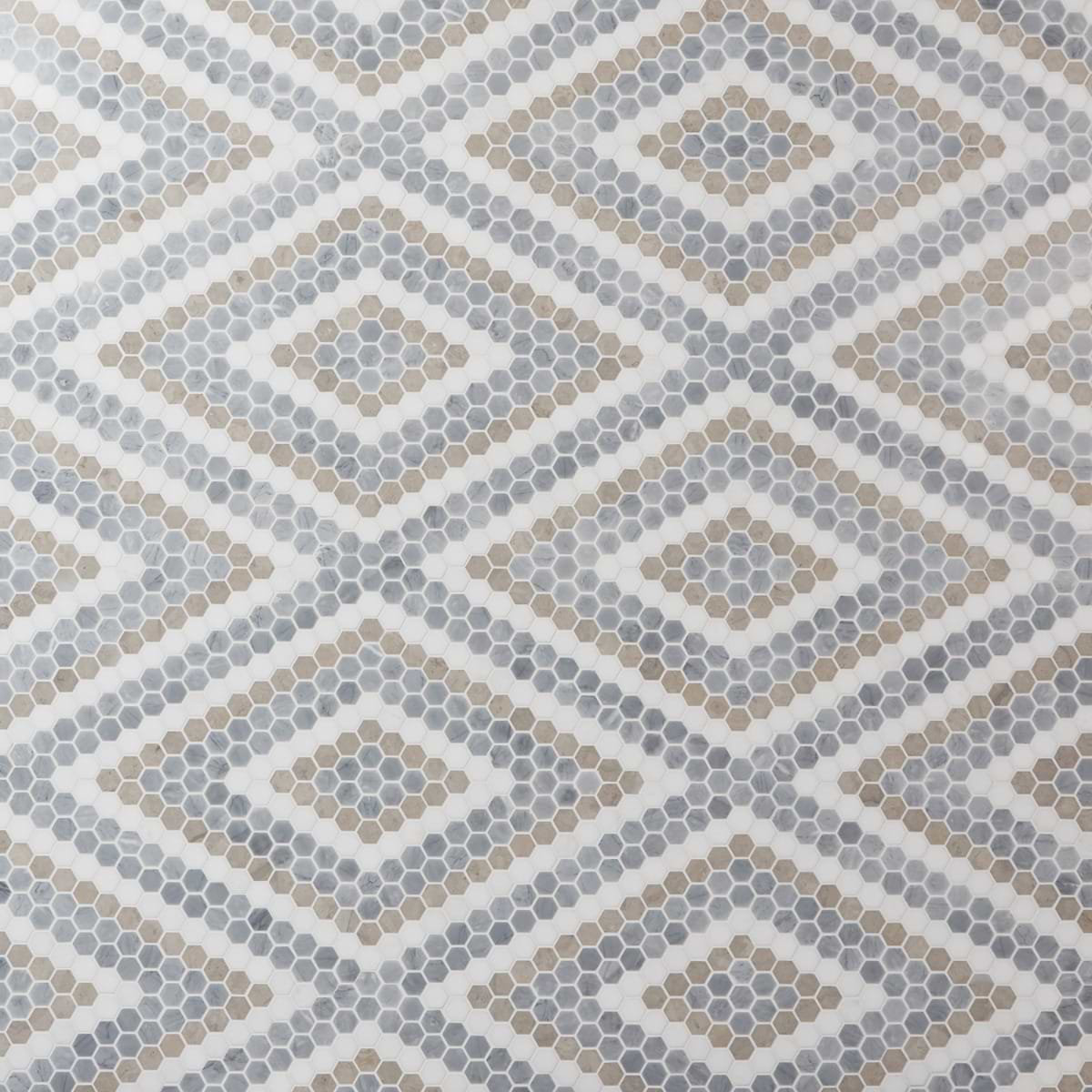 TileBar Juno Diamond 1" Hexagon Polished Marble Mosaic Tile | Perigold