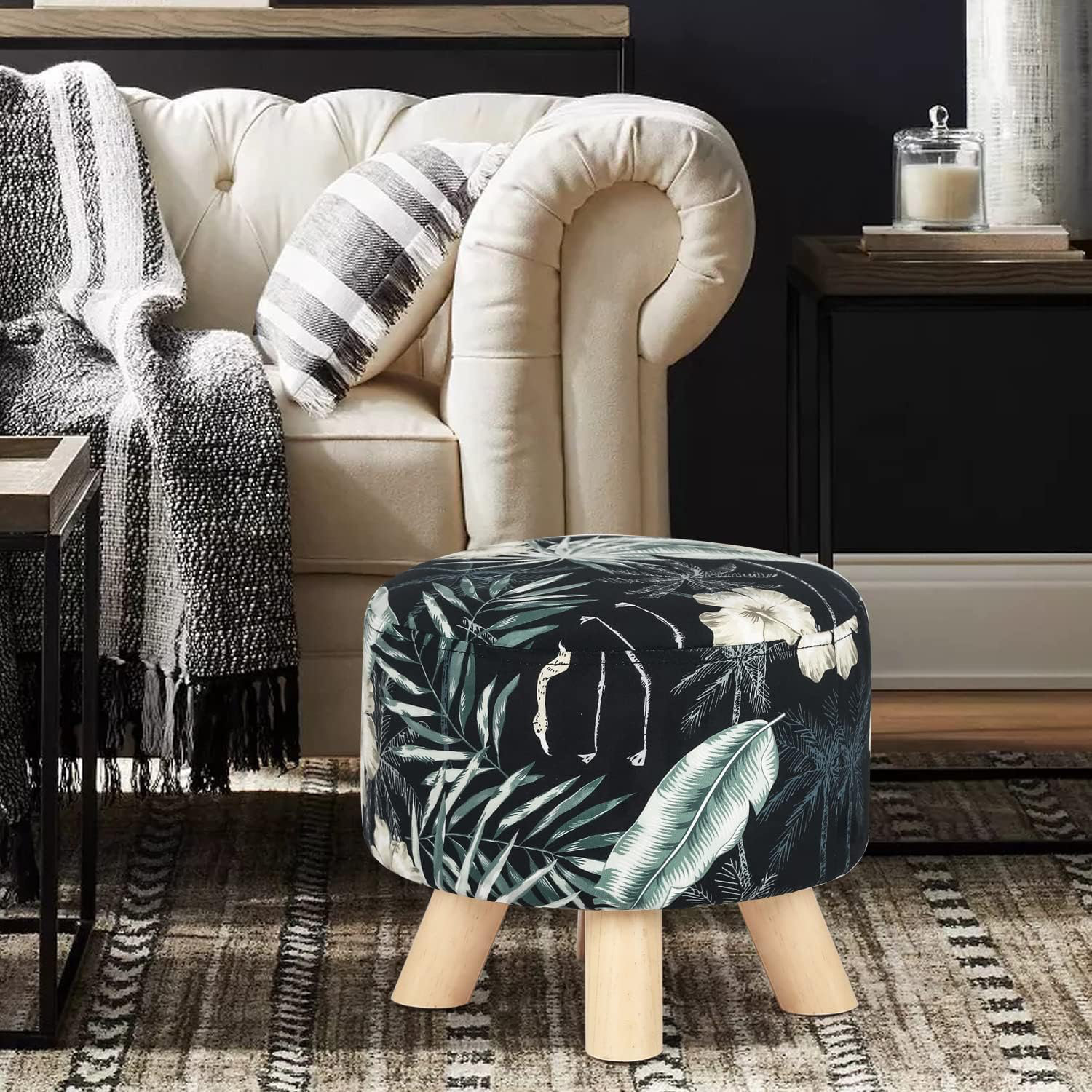 Bay Isle Home™ Round Small Footrest Ottoman Padded Footstools With Anti ...