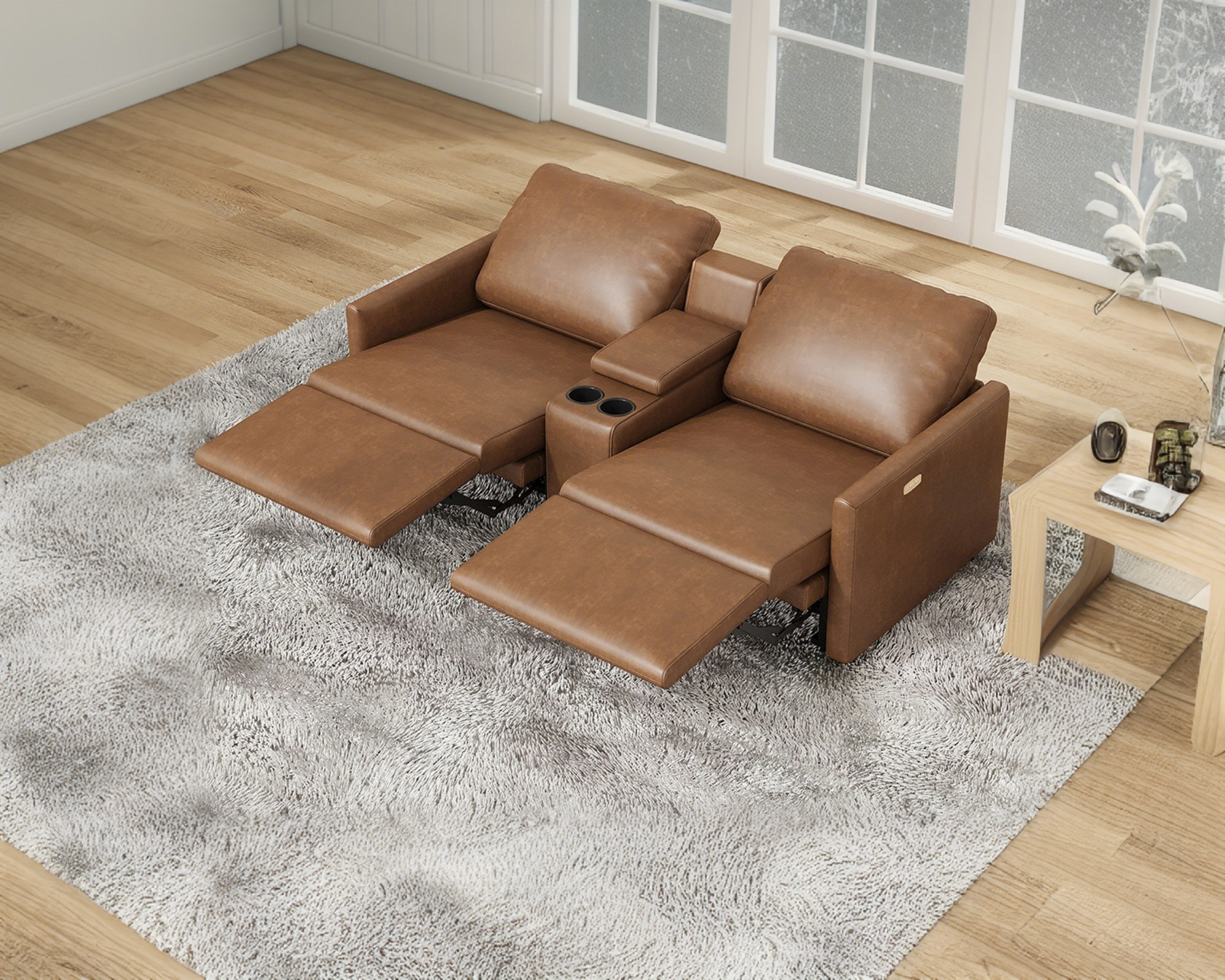 Latitude Run® Power Recliner, Reclining Sectional Sofa With Console ...