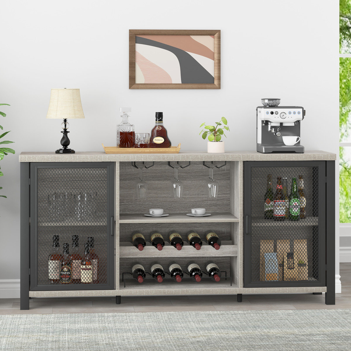 17 Stories Haven 55.11'' Bar Cabinet & Reviews - Wayfair Canada