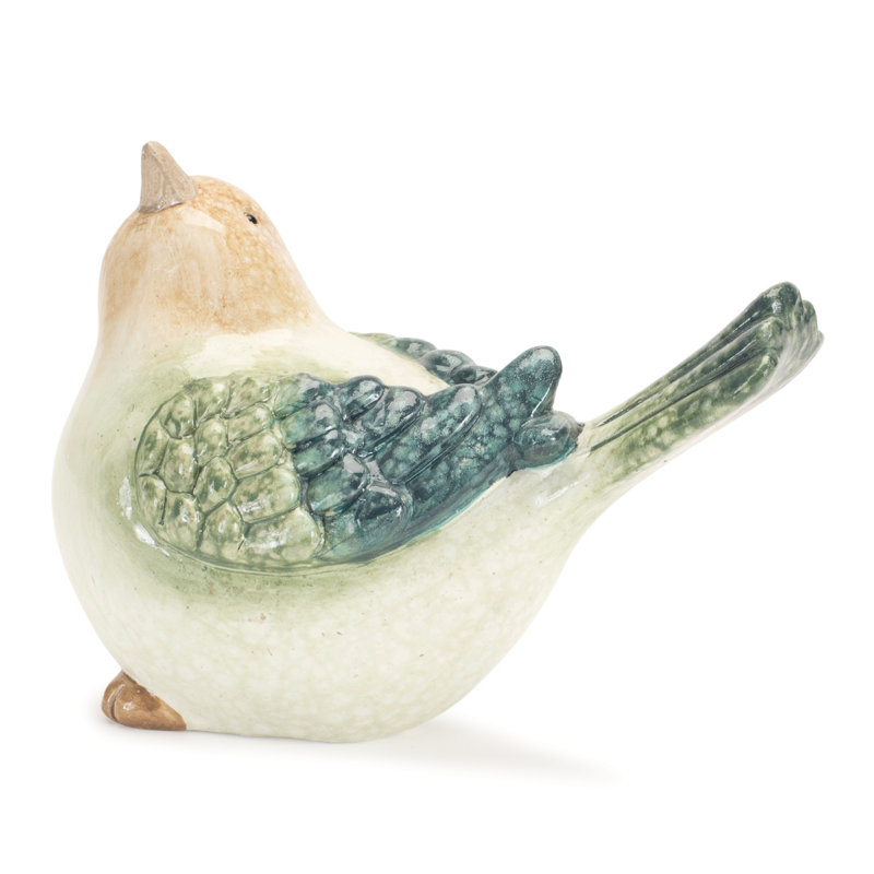 Winston Porter Terra Cotta Bird Figurine (Set of 4) | Wayfair