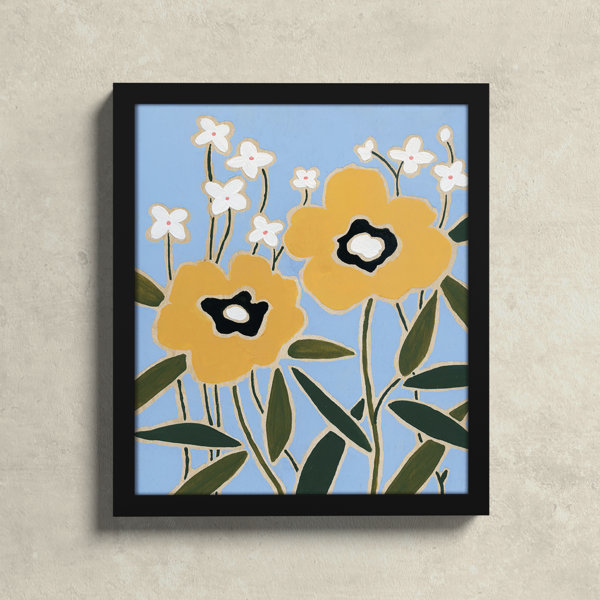 Birch Lane™ Woodblock Floral II Framed On Paper by Carol Robinson Print ...