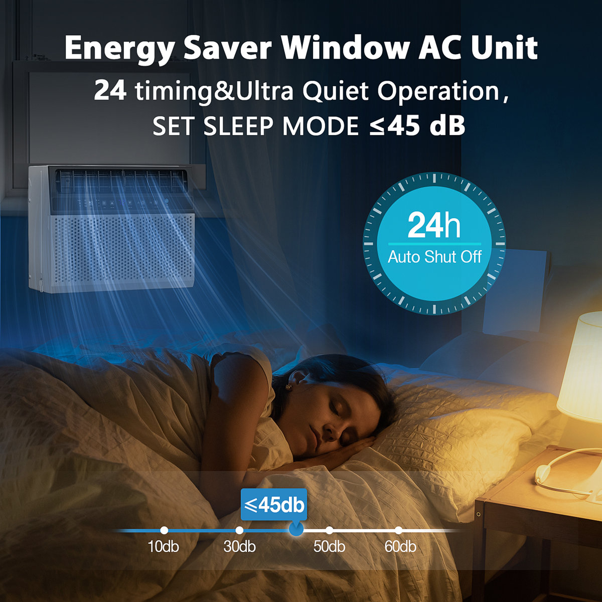 COWSAR 10,000 Btu U-shape Window Room Air Conditioner With Timer & 6 ...