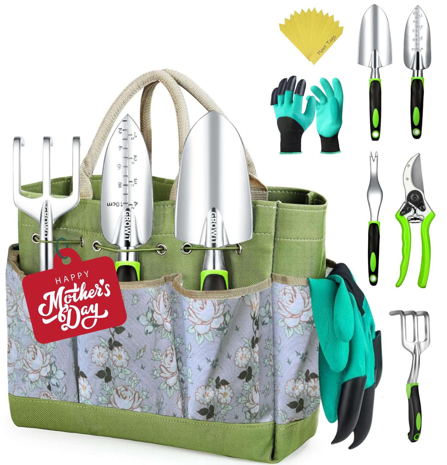 BEACHWATER POOL & SPA, LLC Heavy Duty Garden Tools 22 Pieces Floral Set ...
