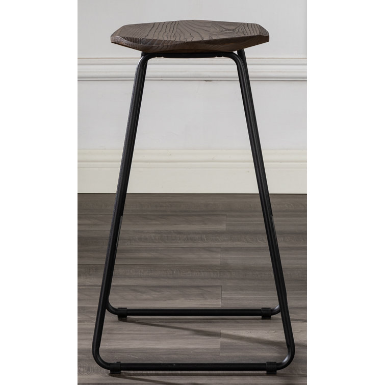 Borough Wharf Urick Solid Wood 65cm Stool | Wayfair.co.uk