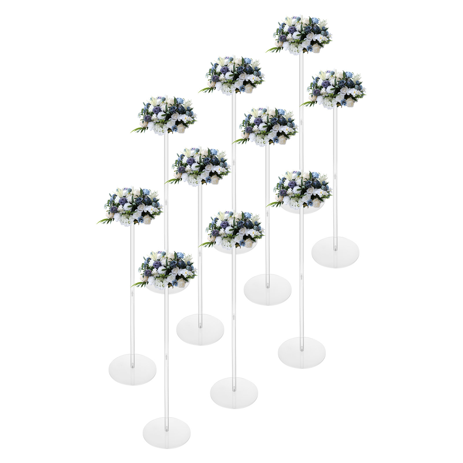 YaoTown Acrylic Flower Centerpiece Vase Flowers Stands Weddings ...