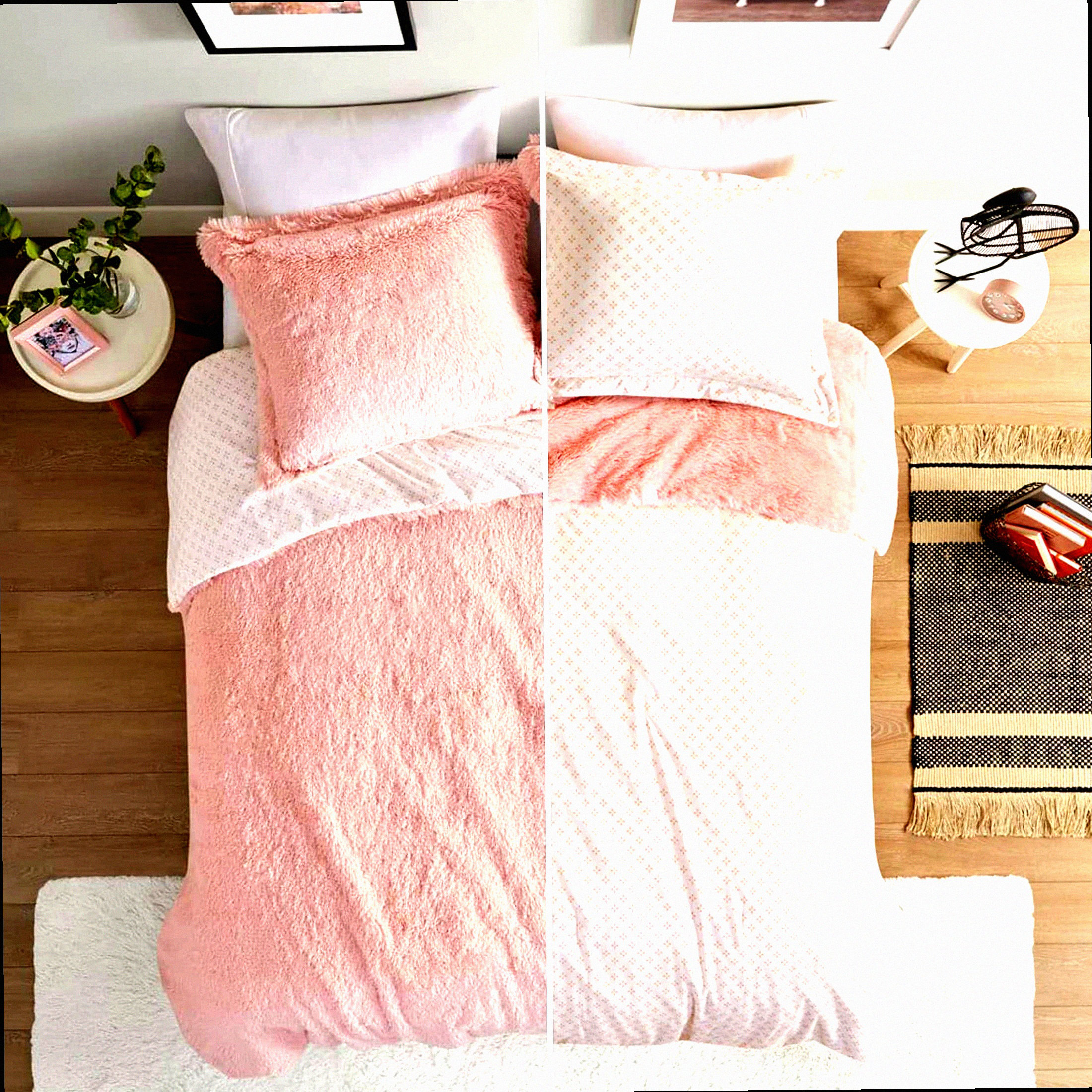 Everly Quinn PetalPrint Cozy Comforter Set - Lightweight Fuzzy Bedding with Matching Sham ...