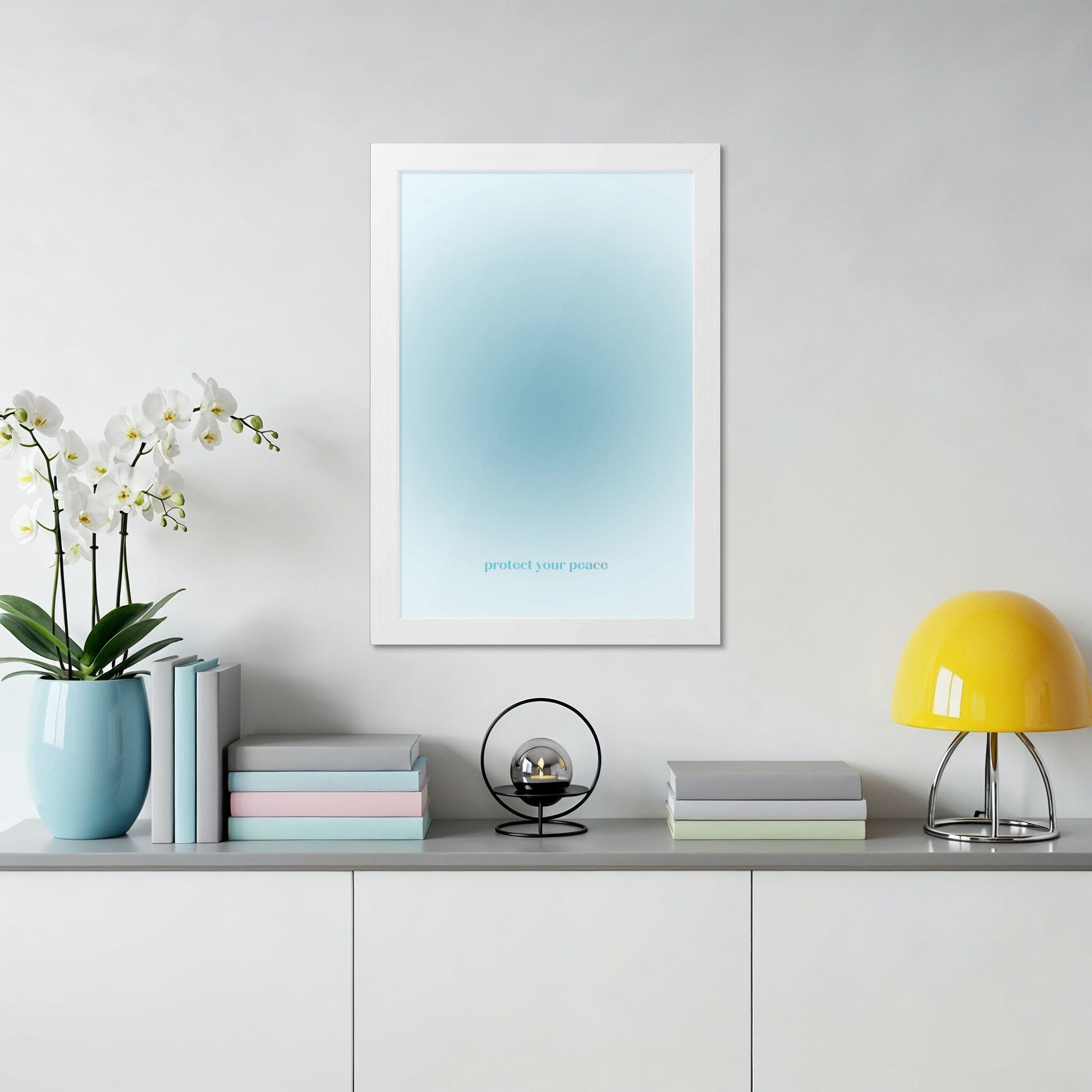 Brayden Studio Protect Your Peace Pastel Gradient Inspirational Quote ...