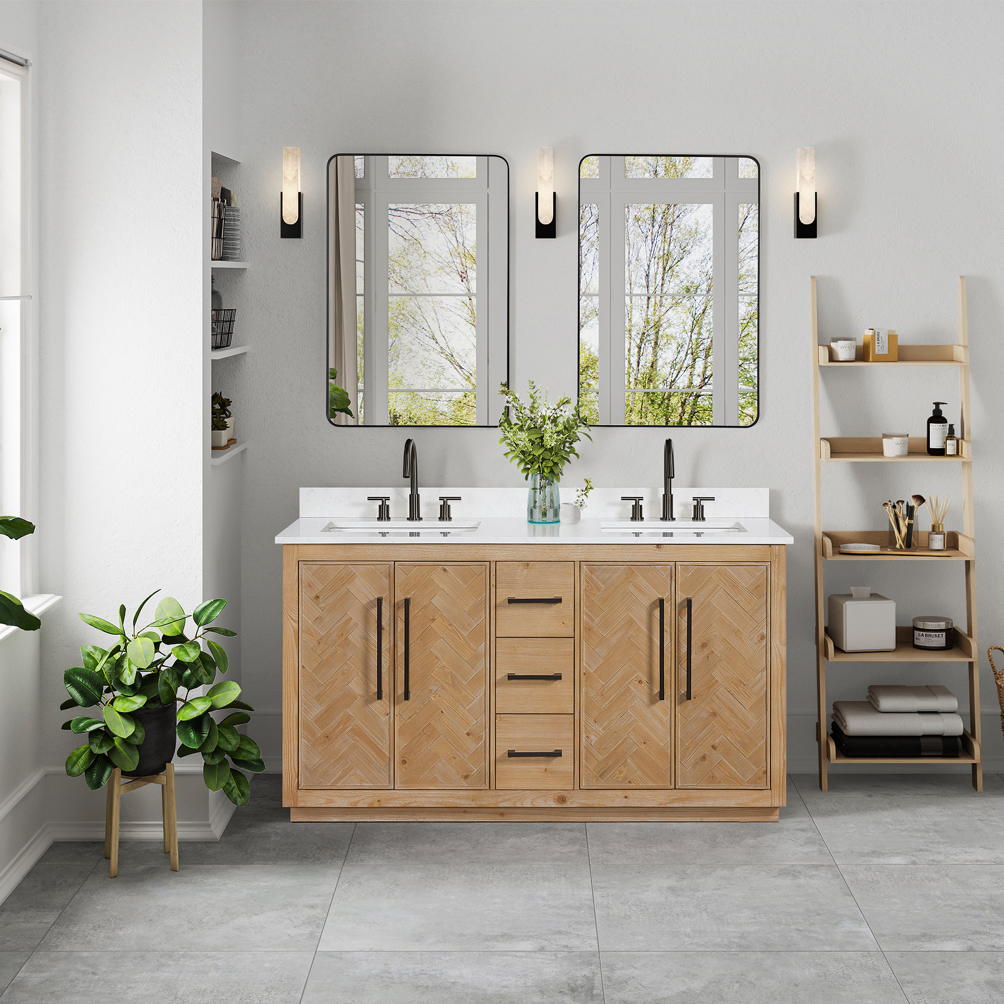 Birch Lane™ Eris 60 Double Bathroom Vanity with Top - Wayfair Canada