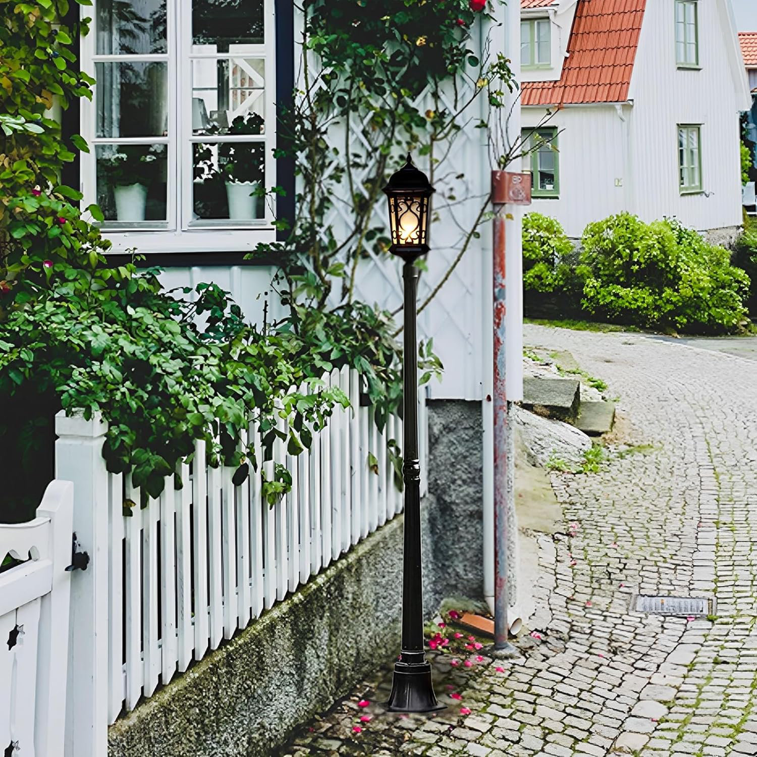 Charlton Home® Outdoor Lamp Post Driveway Light Poles Yard Backyard ...