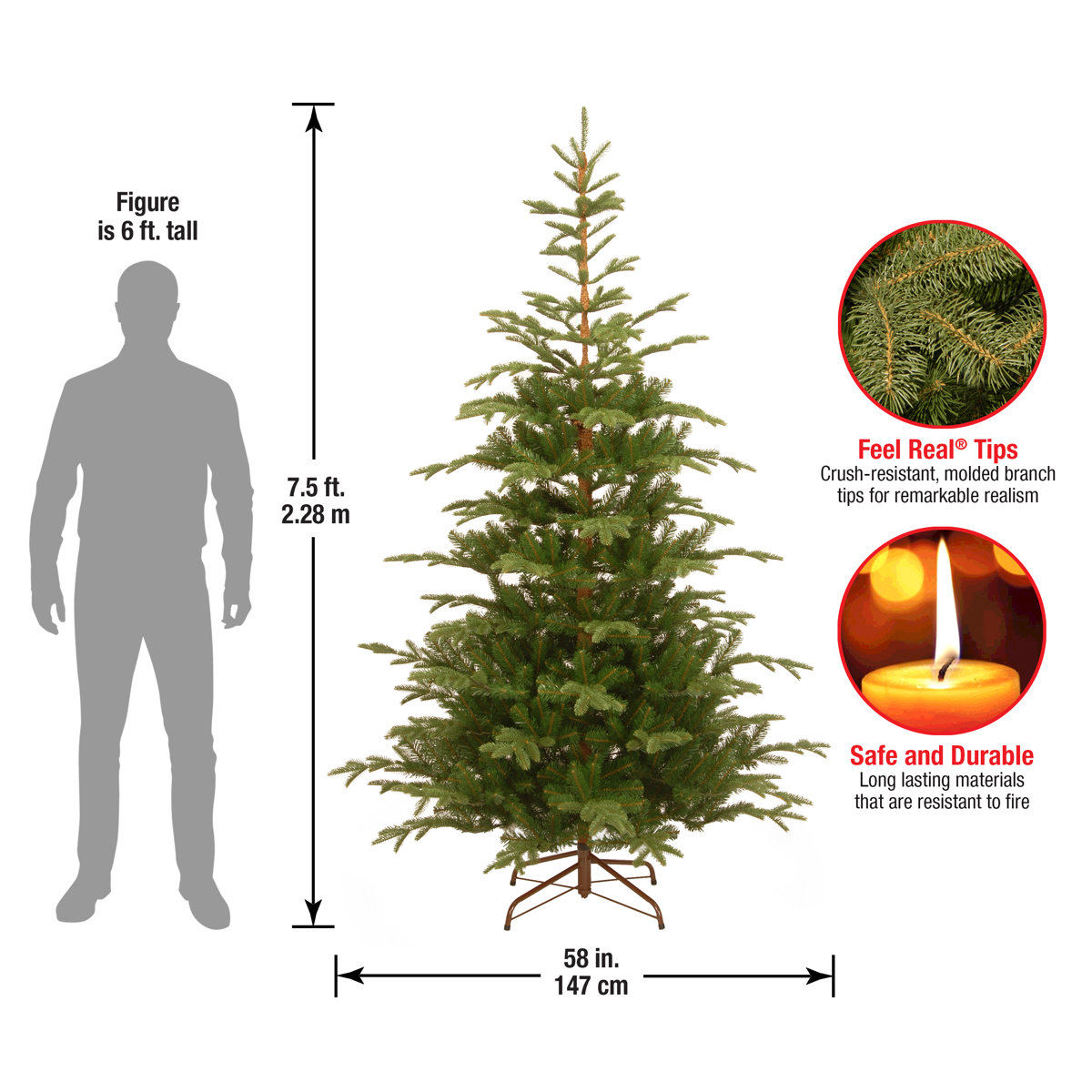 The Holiday Aisle® 7.5ft. Norwegian Spruce Tree & Reviews | Birch Lane