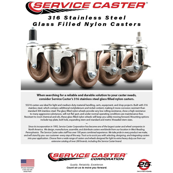 Service Caster High Temp Glass Filled Nylon Caster Lock with Brake ...