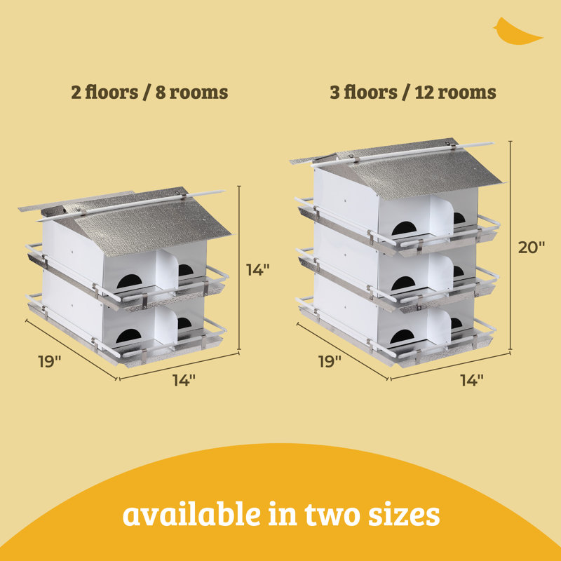 Birds Choice Purple Martin House with Starling Resistant Entrance Holes ...