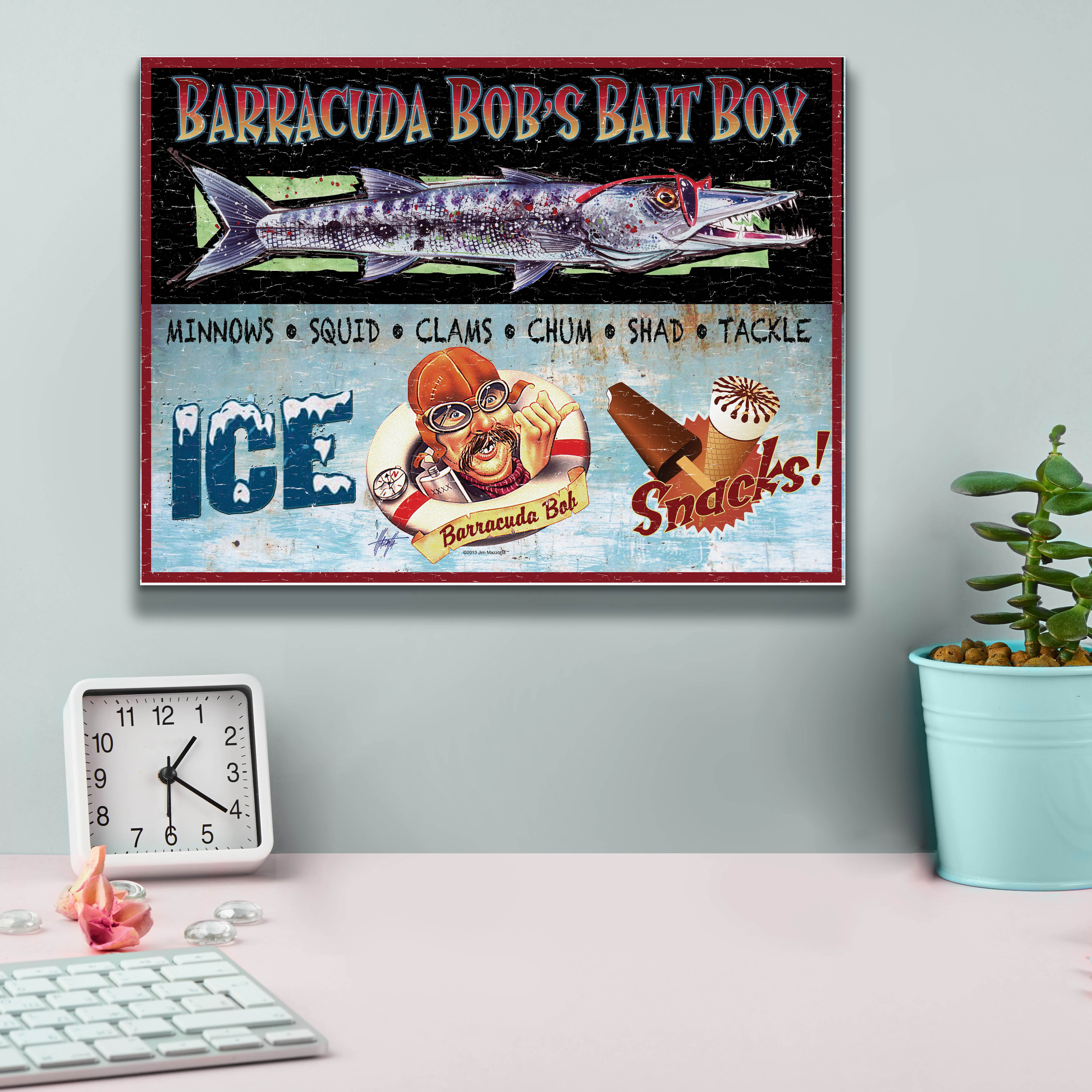 Trinx Barracuda Bob' by James Mazzotta Canvas Wall Art | Wayfair