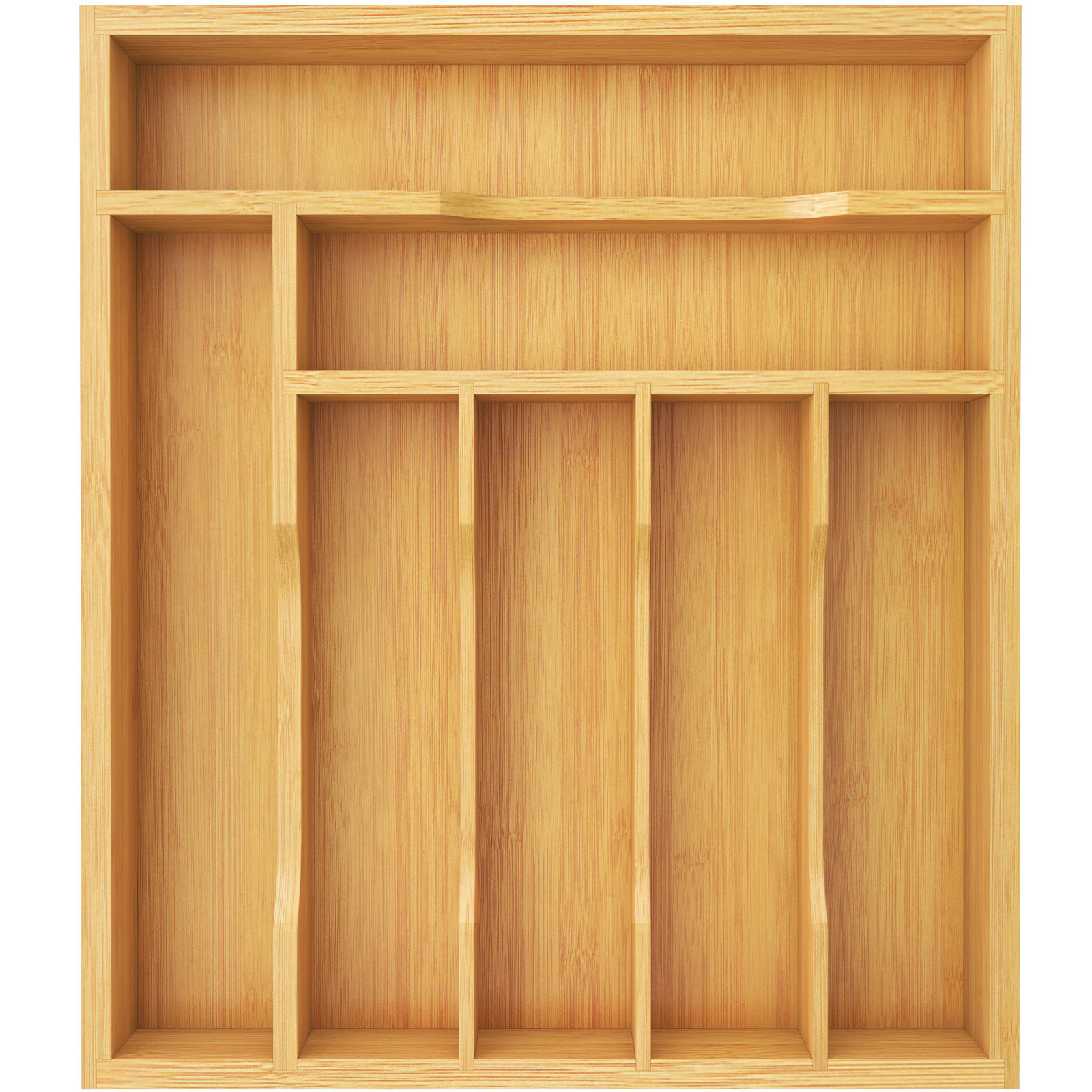 Bay Isle Home™ Silverware Drawer Organizer Tray, Bamboo Cutlery Storage ...