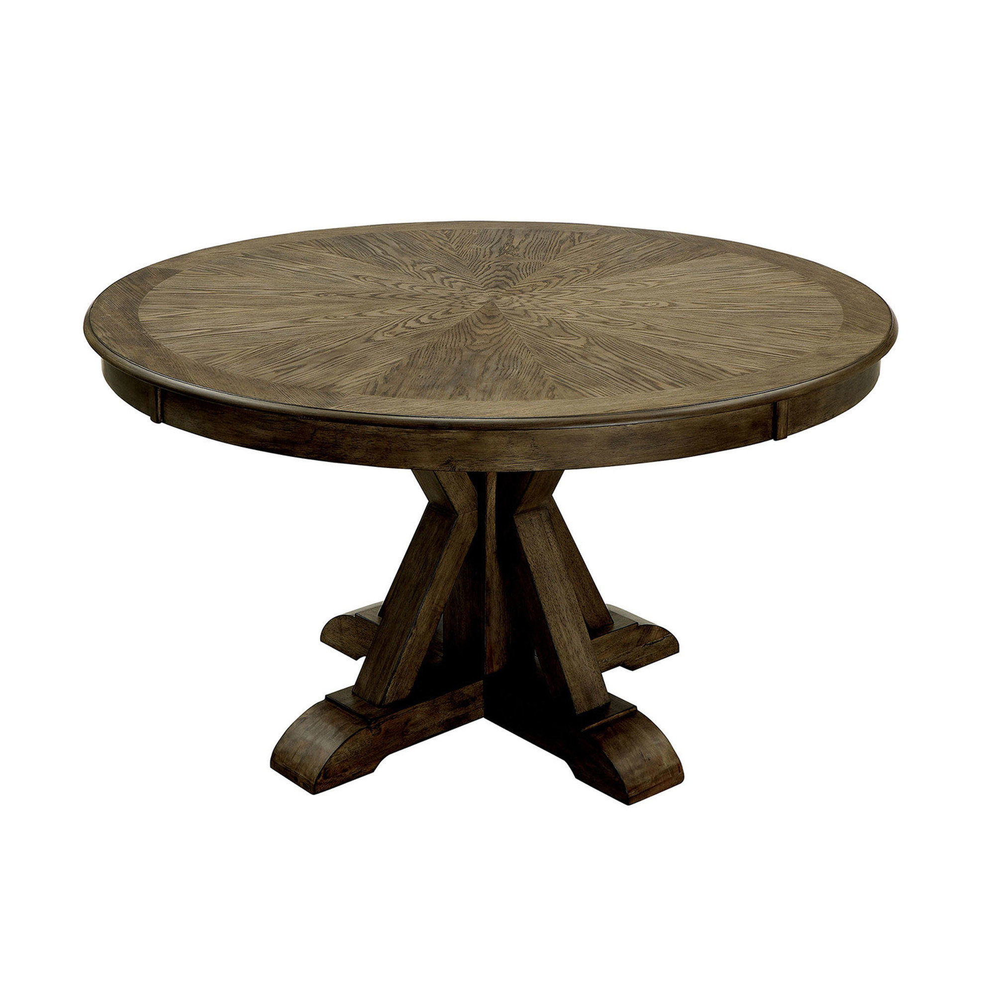 Latitude Run® Exquisite Round Dining Room Table With Light Oak Finish ...