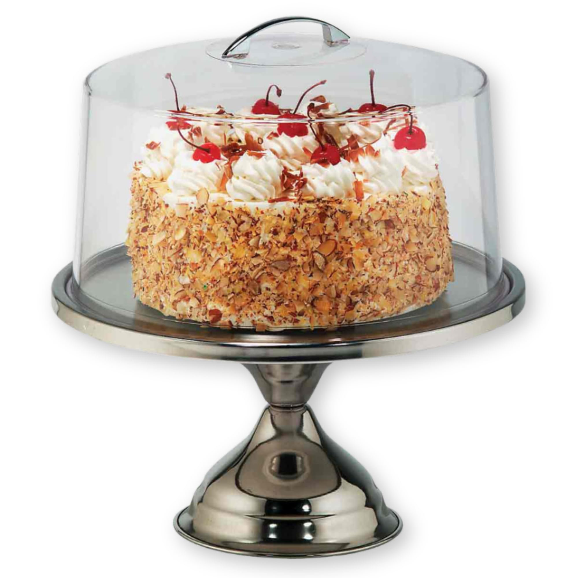 Hokku Designs Cake Stand With Dome, Clear Acrylic Shatterproof Lid ...