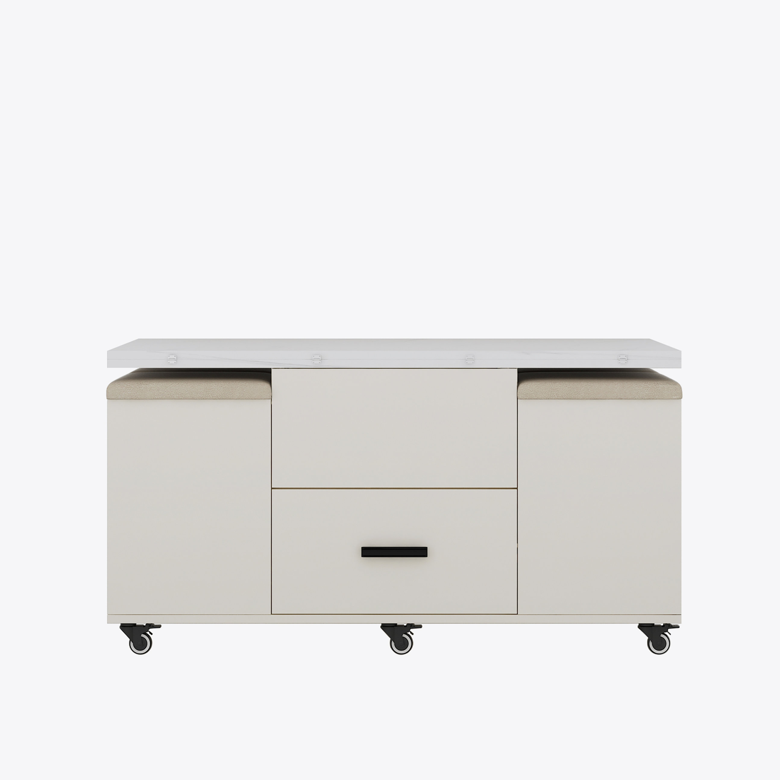 Latitude Run® Modern Lift-Up Coffee Table with 4 Stools Set for Living ...