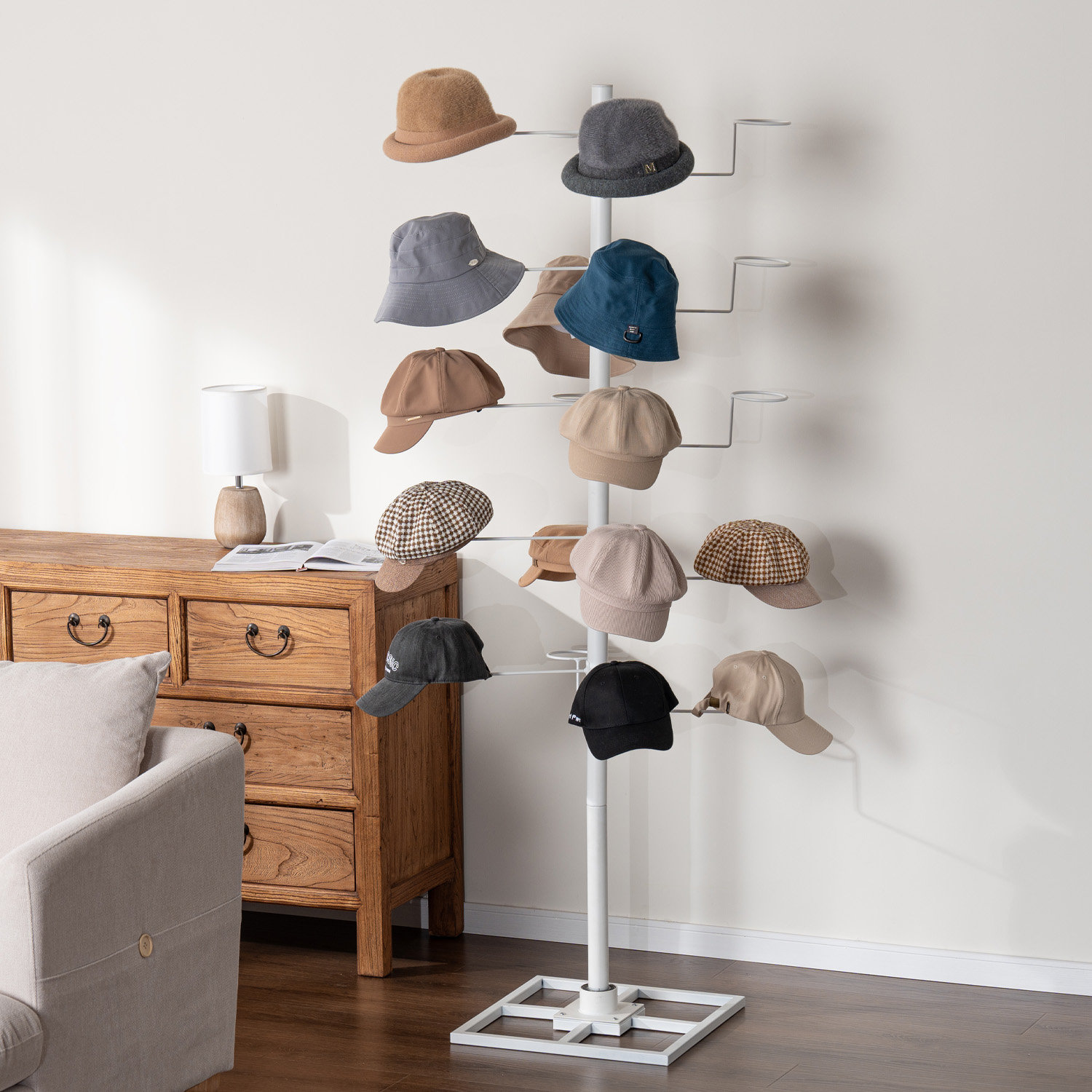 Rebrilliant Motunrayo Iron Freestanding 20 - Hook Coat Rack | Wayfair