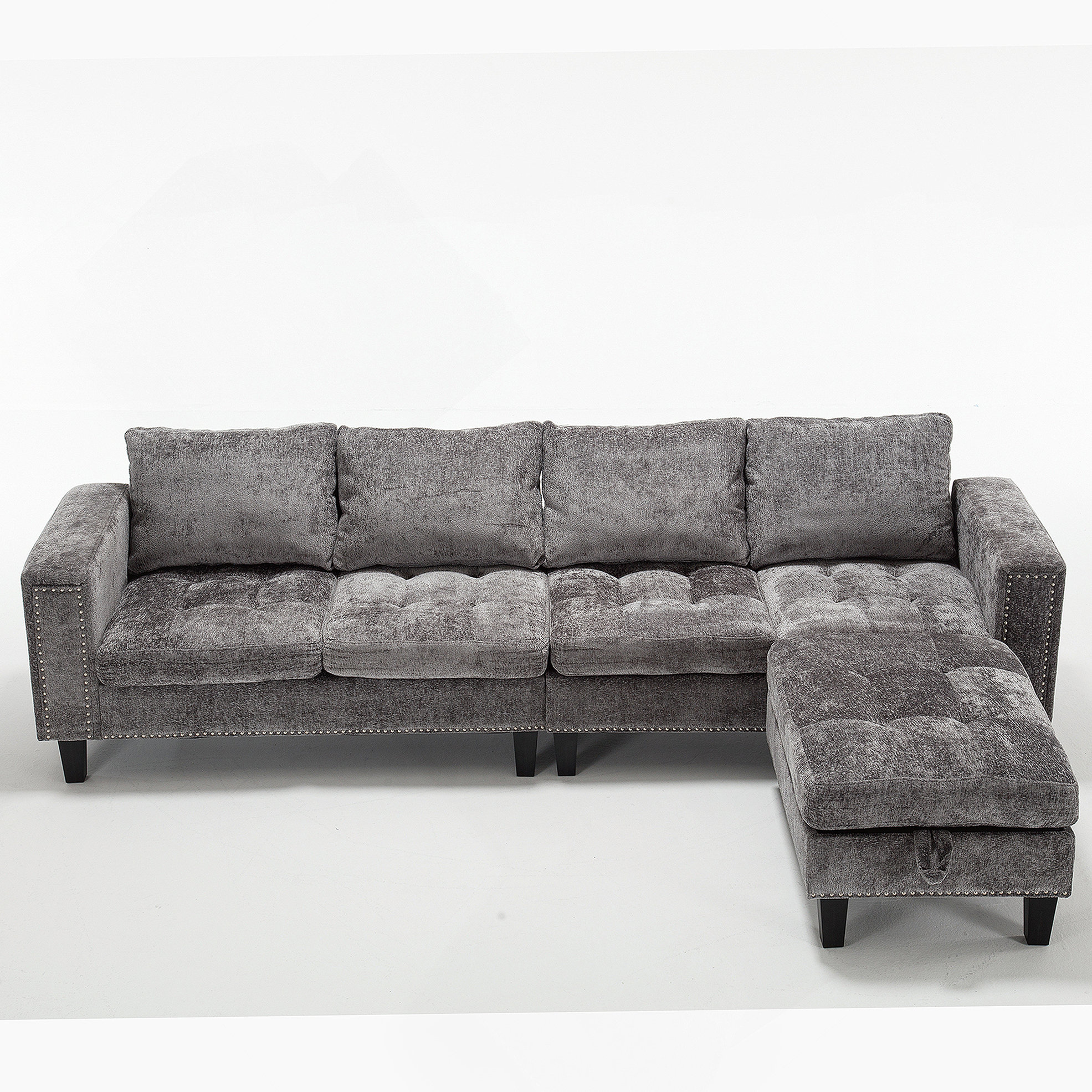 Latitude Run® 5 Seat Modular Sofa,With Storage Ottoman, Convertible ...