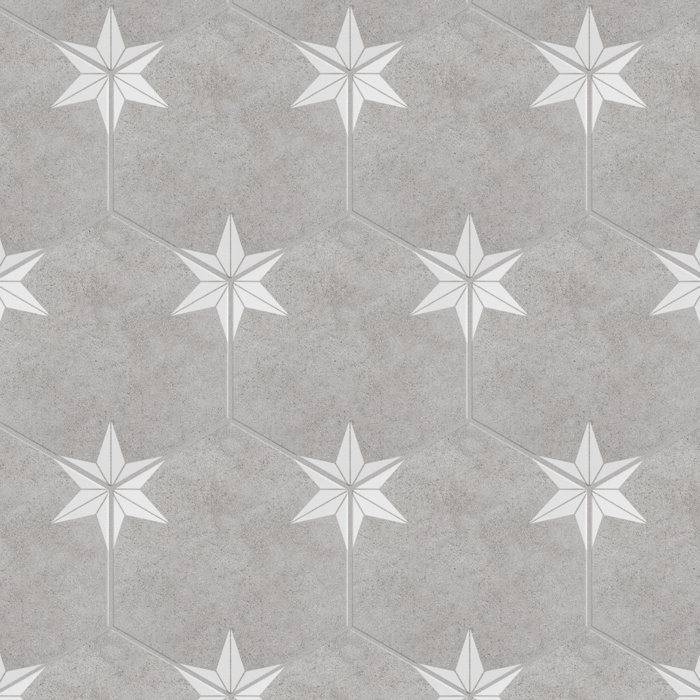 Merola Tile Stella Hex 9" x 10" Porcelain Pattern Wall & Floor Tile ...