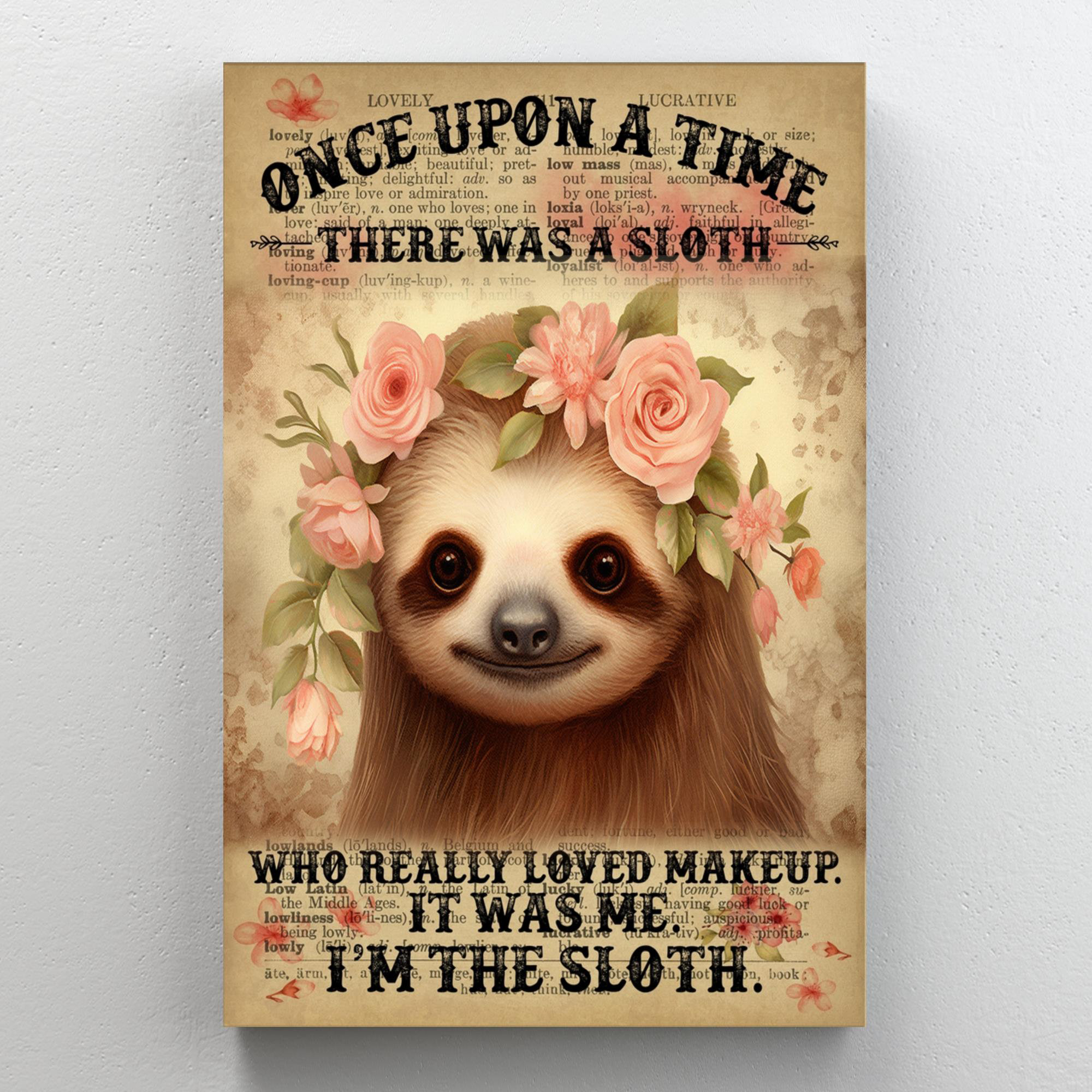 MentionedYou A Sloth Who Really Loved Makeup - 1 Piece Rectangle ...
