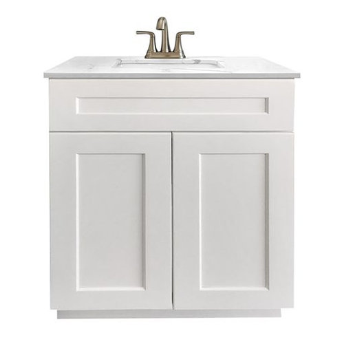 Vanity Atelier 24'' Single Bathroom Vanity Sink Base Cabinet in White ...