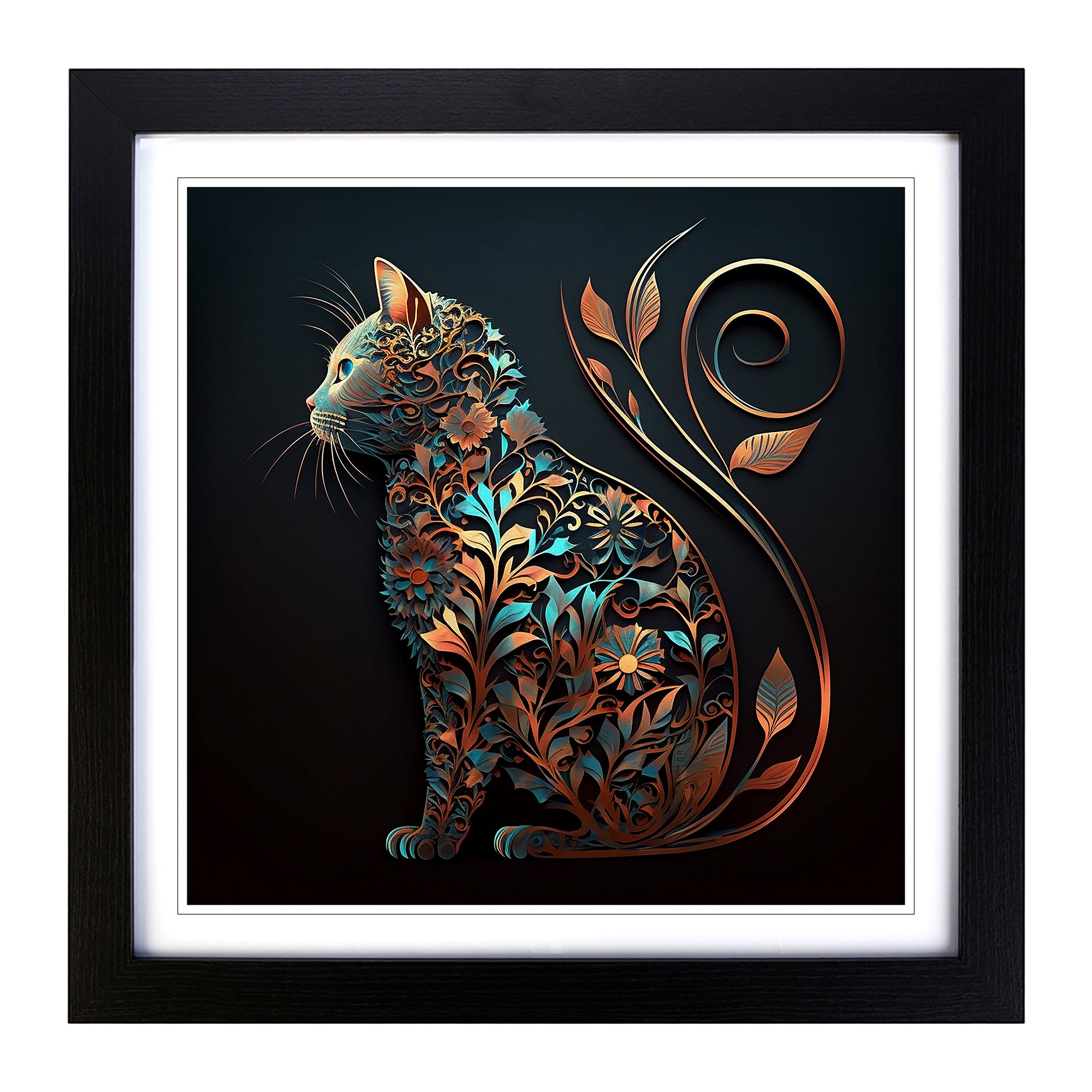 Marlow Home Co. Cat Ornamental Art - Print | Wayfair.co.uk