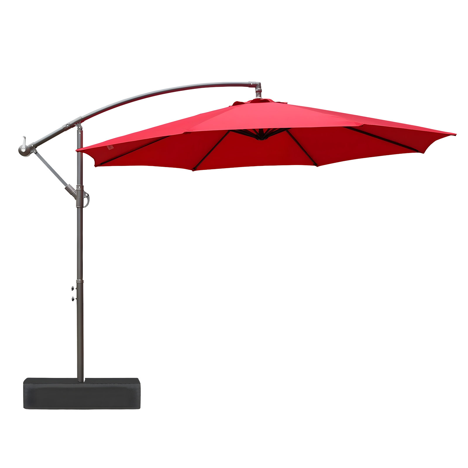Arlmont & Co. Mitsuye 120" Patio Cantilever Umbrella with Base, Offset ...
